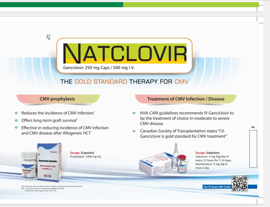 NATCLOVIR Supplier | Ganciclovir Distributor | Available Price Delhi ...